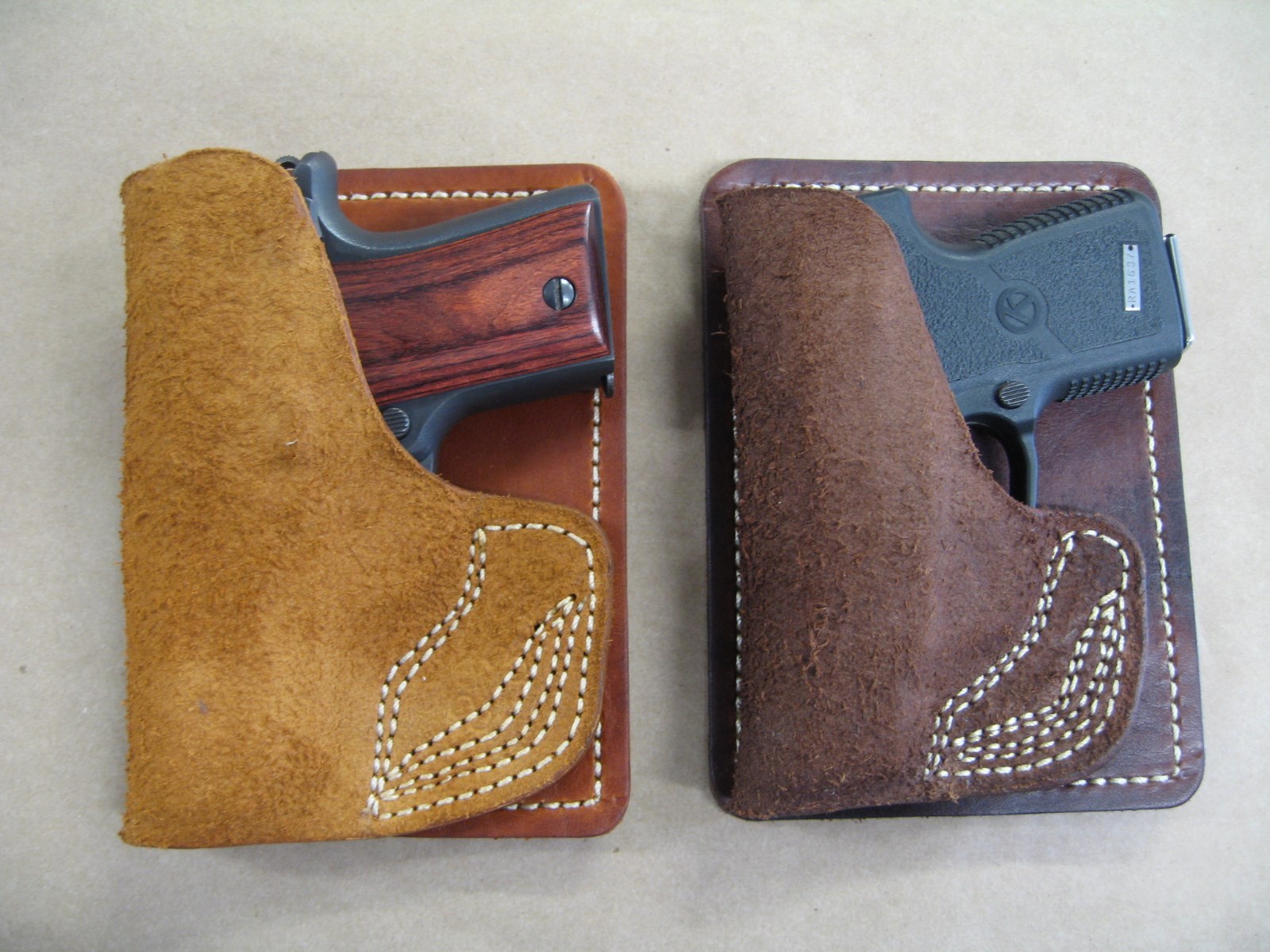 AZULA Leather Inside Pocket Wallet Handgun Holster CCW For..Choose Gun ...