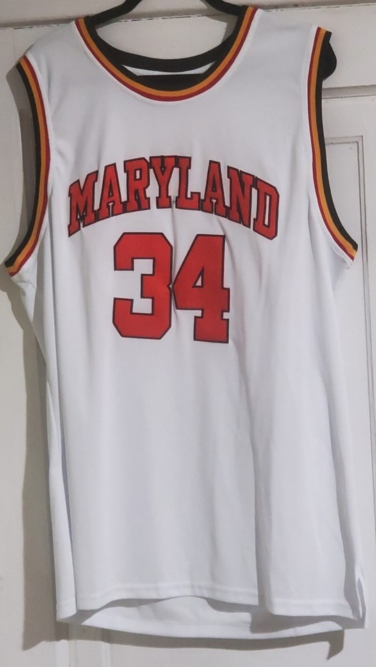 Rare Len Bias Maryland White 2XL Basketball Jersey ( NWOT ) | eBay