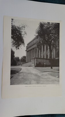 Harry Elkins Widener Memorial Library 1933 Harvard University Picture ...
