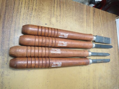 Set of 4 Vintage Craftsman Wood Lathe Turning Tools, Made in USA | eBay