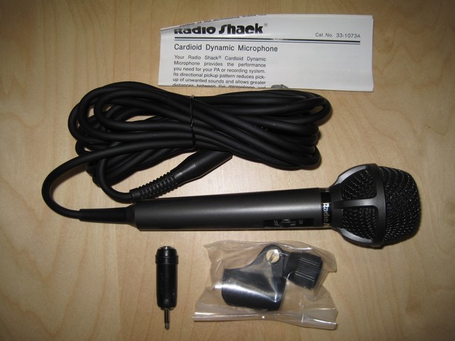 Radio Shack Cardioid Dynamic Microphone 33-1073a Old Stock for sale ...