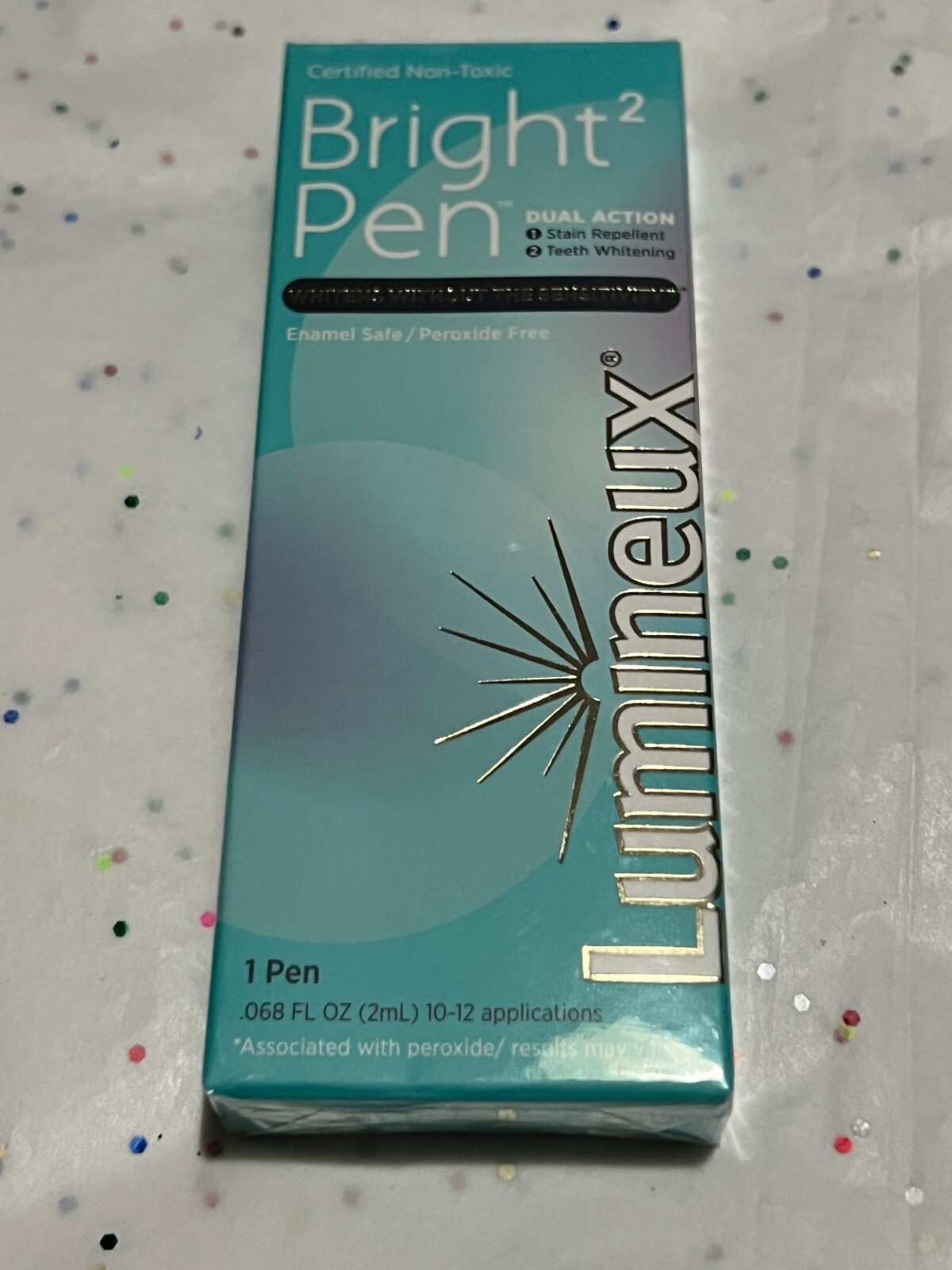 Lumineux Bright 2 Pen Dual Action 1:Stain Repellent &2:Teeth Whitening ...