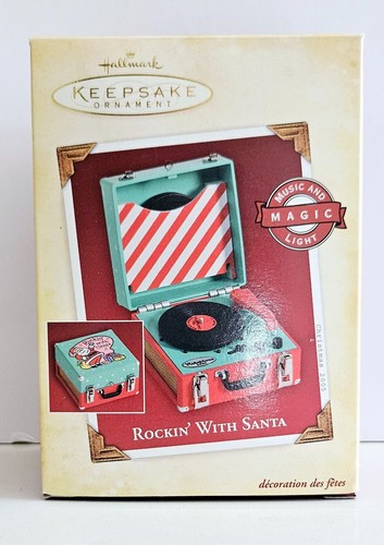 Hallmark 2005 Rockin' With Santa Record Player Ornament - Music and ...
