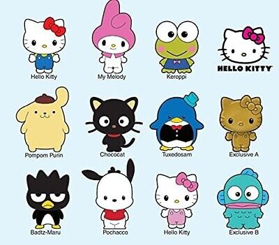 [NEW] 3D Mystery Pack - Hello Kitty & SANRIO Friends Figural Bag Clip ...