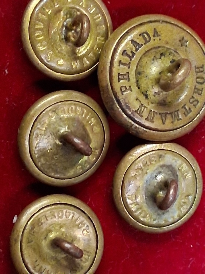 5 US Army Indian Wars Brass Buttons, Horstmann Philda and Waterbury | eBay
