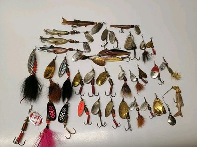 Huge Spinner Lot, Some Vintage, Mepps, Swiss Swing, Blue Fox, Etc, 34 ...