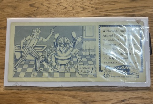 Vtg WW2 Anit Axis Of Evil Themed Bomb Dr Blotter Card | eBay