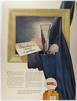 Vintage 1942 SHELL GASOLINE - Large Magazine Print Ad - Automobile $500 ...
