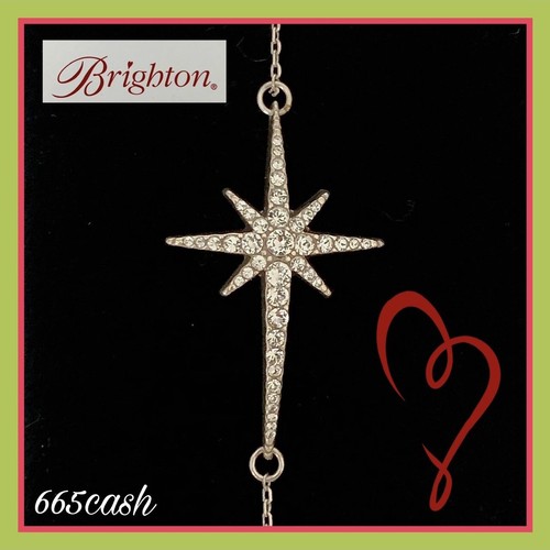 Brighton Stella Plaque Silver Crystal Bracelet JF5661 NWT | eBay