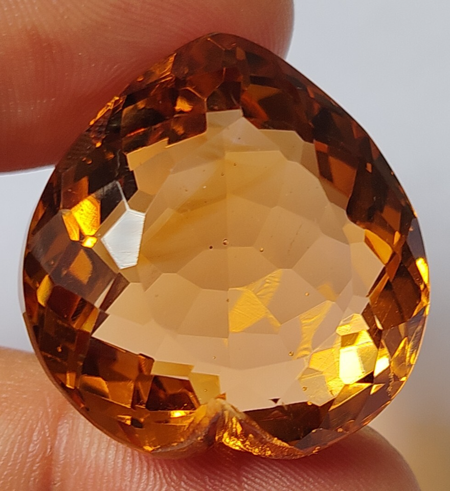 AAA+ Large Peach Topaz 75.85 Ct. Heart Shape Loose Gemstone for Ring ...