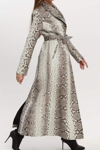 Pre Sale Women's Real Python Skins Exotic Skins Long Coat Jacket All Sizes | eBay