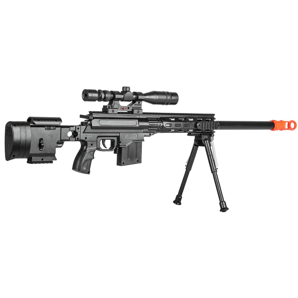 UKARMS Spring Powered Airsoft Sniper Rifle with Scope and Bipod P2589 ...