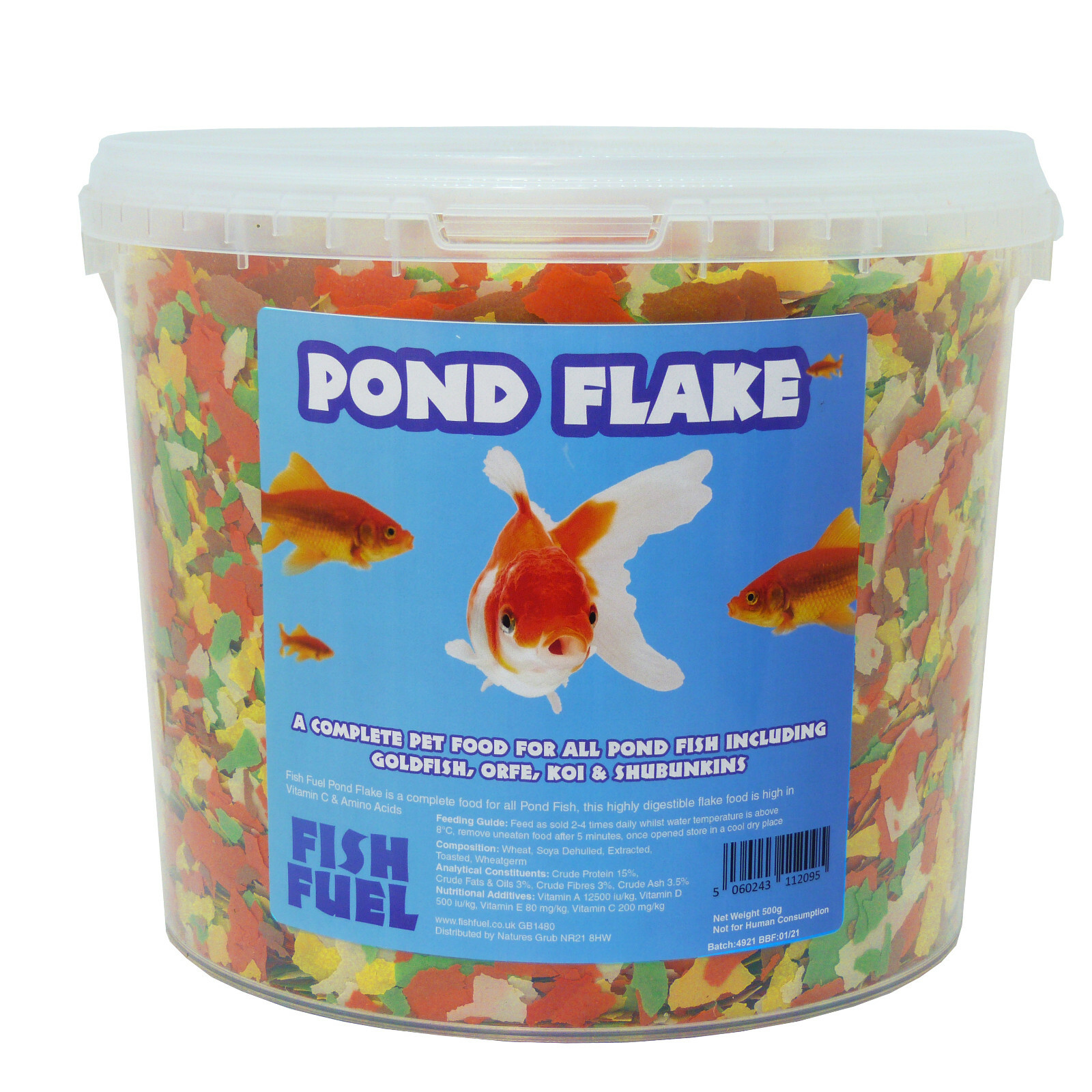 Fish Fuel Pond Flake 5 Litre - Premium Koi & Pond Fish Food - Goldfish ...