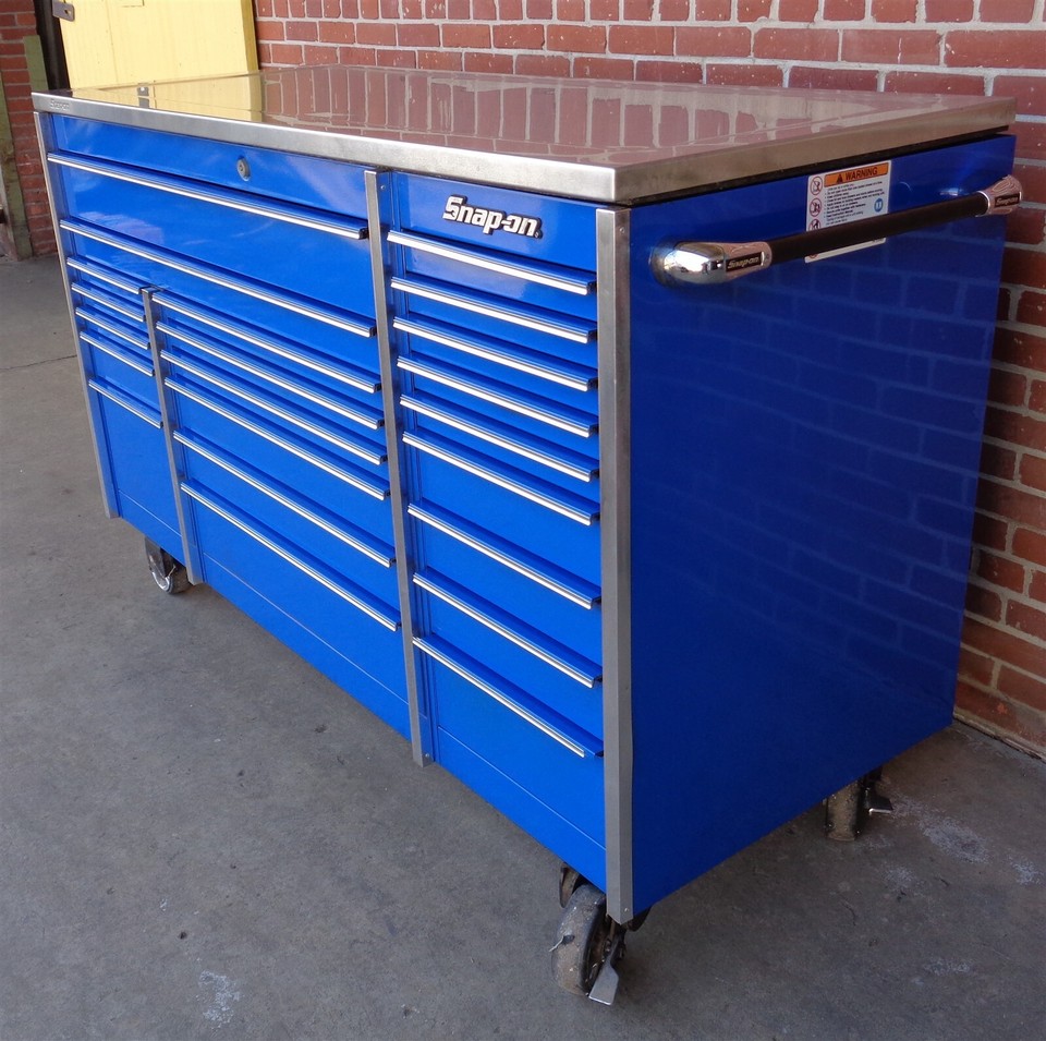 Snap-on 72" 22-Drawer Triple-Bank Masters Series Roll Cab KRL1023BPCM ...