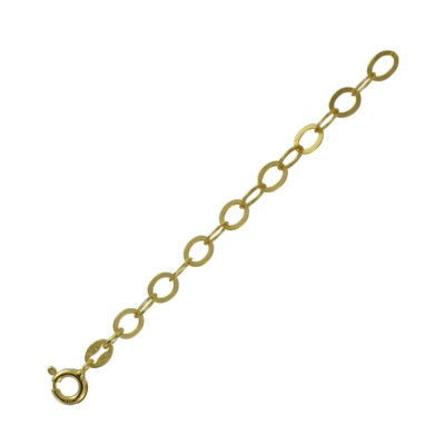 Gold Tone over 925 Silver Flat Oval Link Extender for Pendants ...