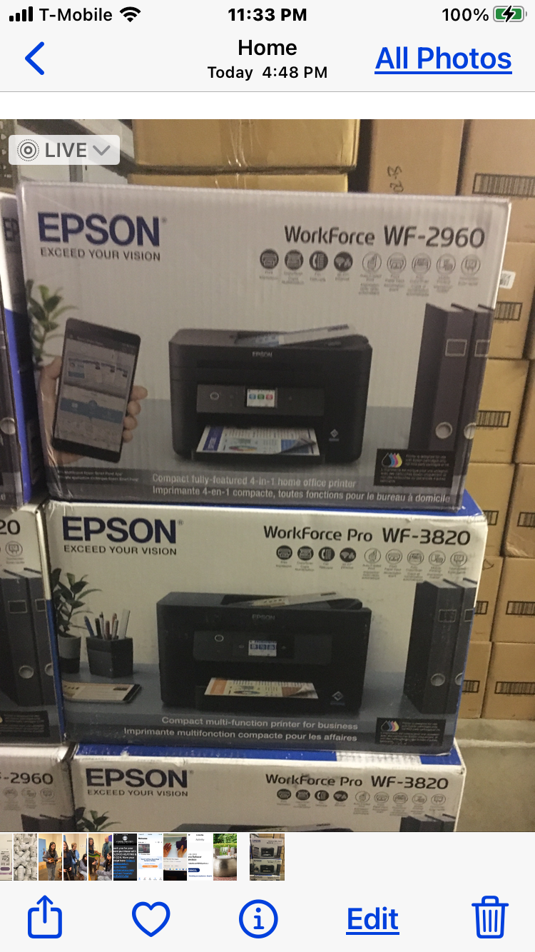 Epson WorkForce WF-2960 Inkjet Multifunction Printer C11CK60201 for ...