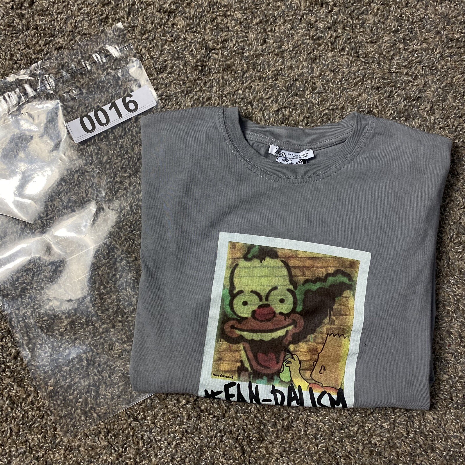 Zara The Simpsons Collab Krusty The Clown Fan-Dalism TShirt | eBay