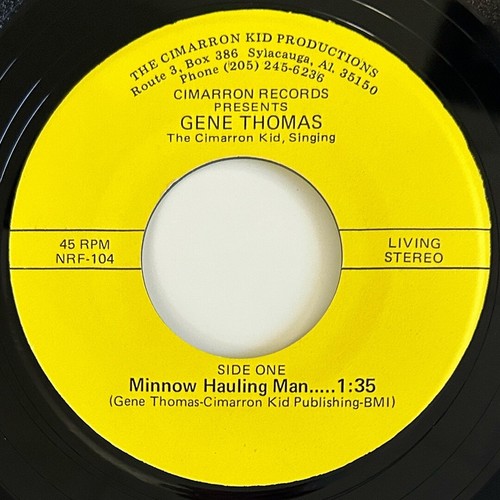 GENE THOMAS "THE CIMARRON KID" Rare 45, Private, Country, Sylacauga ...
