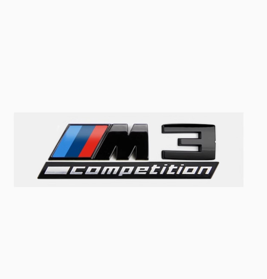 ///M M3 Letter Badge Emblem Adhesive Sticker TRUNK Black For M3 ...