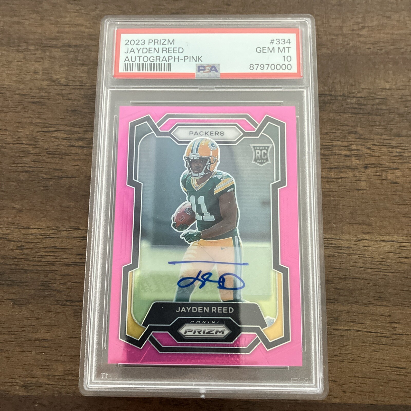 Jayden Reed 2023 Prizm #334 Rookie Autographs - Pink Price Guide ...