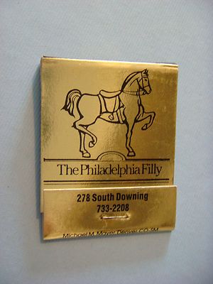 1990's Matches Matchbook The PHILADELPHIA FILLY ~ Denver, COLORADO ...