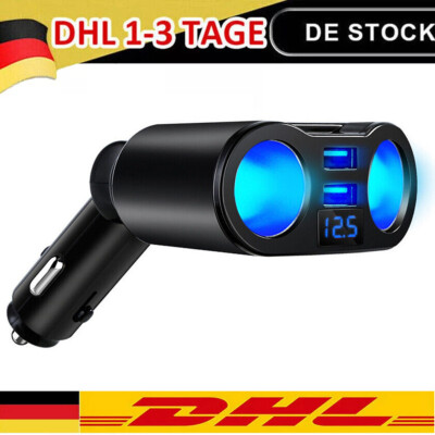 2-Fach Verteiler Kfz Auto für 12V/24V Zigarettenanzünder ...