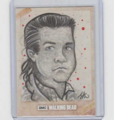 WALKING DEAD EVOLUTION EUGENE PORTER SKETCH CARD BY ARTIST JASON HEIL 1 ...