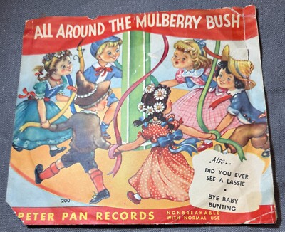 ALL AROUND THE MULBERRY BUSH / - PETER PAN RECORDS # 200- RED VINYL ...