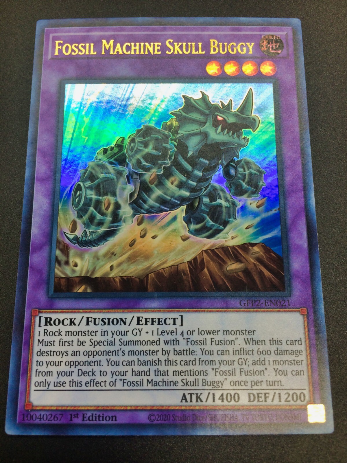 Yugioh 1st Edition Fossil Machine Skull Buggy Ultra Rare Holo GFP2 ...