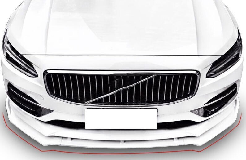 For Volvo S90 2017-2020 Crystal White Front Bumper Lip Spoiler Bodykit ...