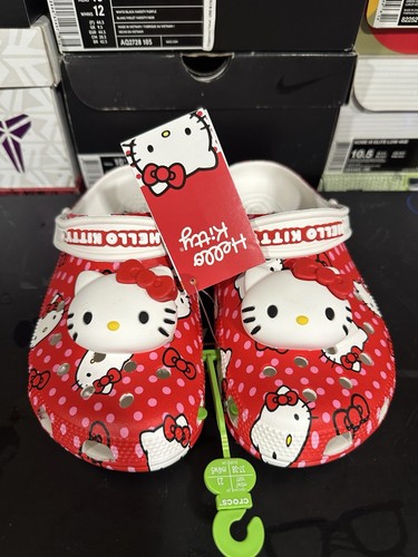 Size 5J - Crocs x Hello Kitty Red Classic Clog Brand New With Tags ...