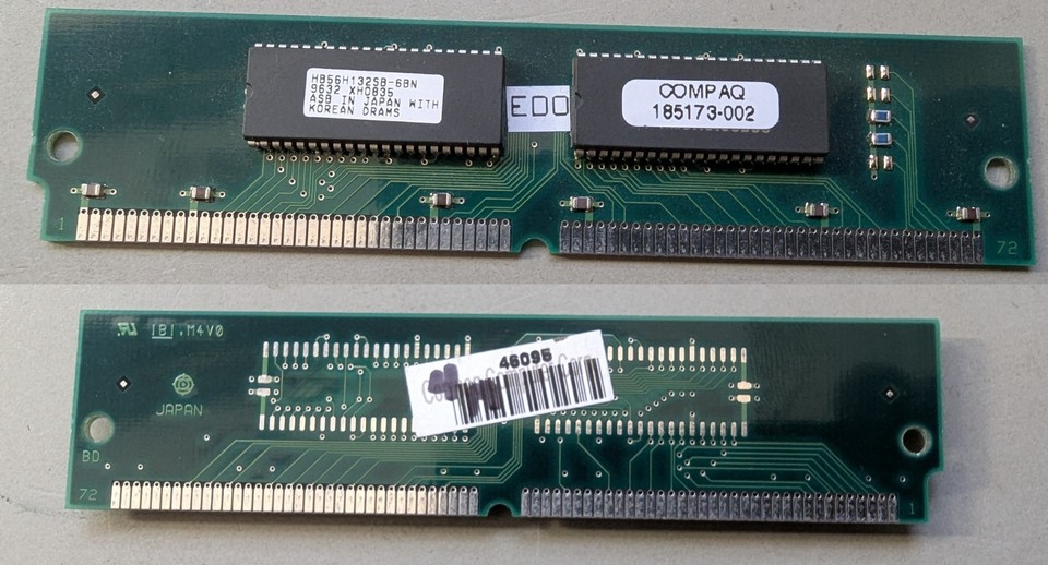 Vintage Computer Memory Sticks SIMM DIMM SODIMM EDO SDRAM ECC NON-ECC ...