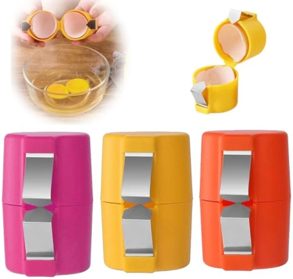 3PCS Egg Shell Opener Egg Cracker Separator Handheld Easy Breaker ...