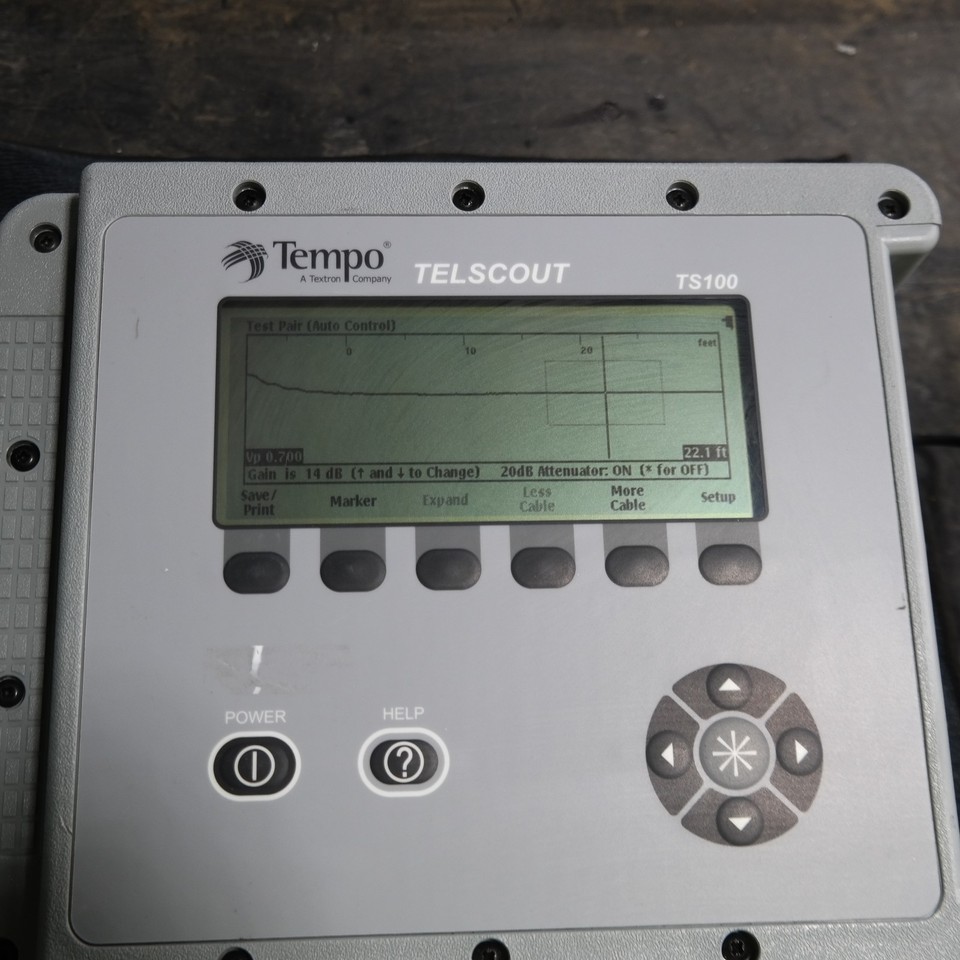 Tempo Telscout TS100 TDR Metallic Time-Domain Reflectometer Cable ...