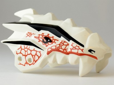 LEGO - Dragon Head - Upper Jaw Spiny w/ Reddish Brown & Black Earth ...