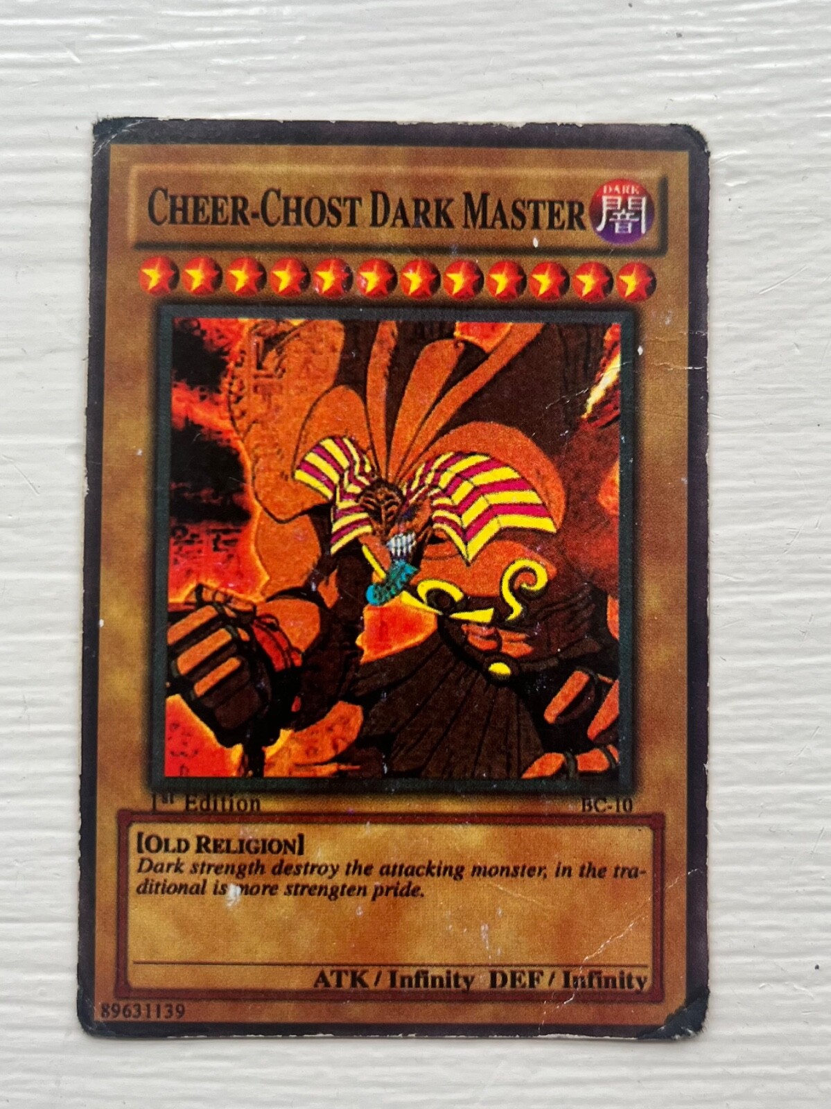 Yugioh Cheer-Chost Dark Master 1st Editon Old Religion ATK Infinity DEF ...