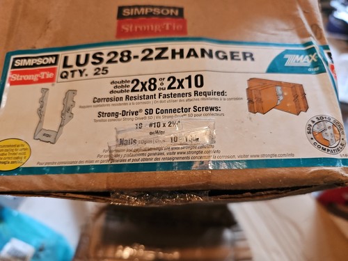 Simpson Strong-Tie LUS28-2Z 2 x 8 Double Shear Face Mount Hanger ZMAX ...