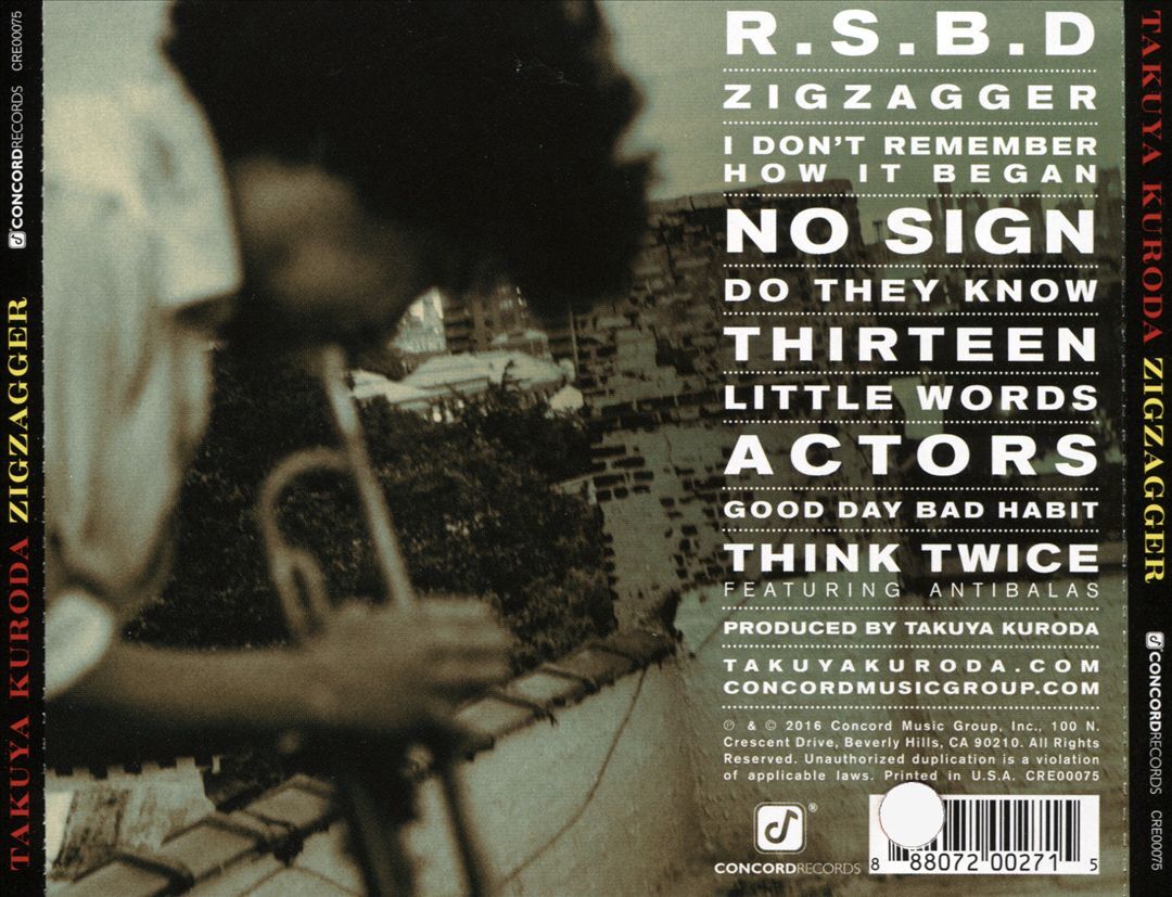 TAKUYA KURODA - ZIGZAGGER * NEW CD 888072002715| eBay