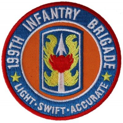 Embroidered Patch (Iron-On), 199th Infantry Brigade (U.S. Army), 3 ...