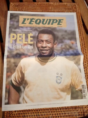 JOURNAL L'EQUIPE 30 DECEMBRE 2022 - french magazine DECES DU ROI PELE ...