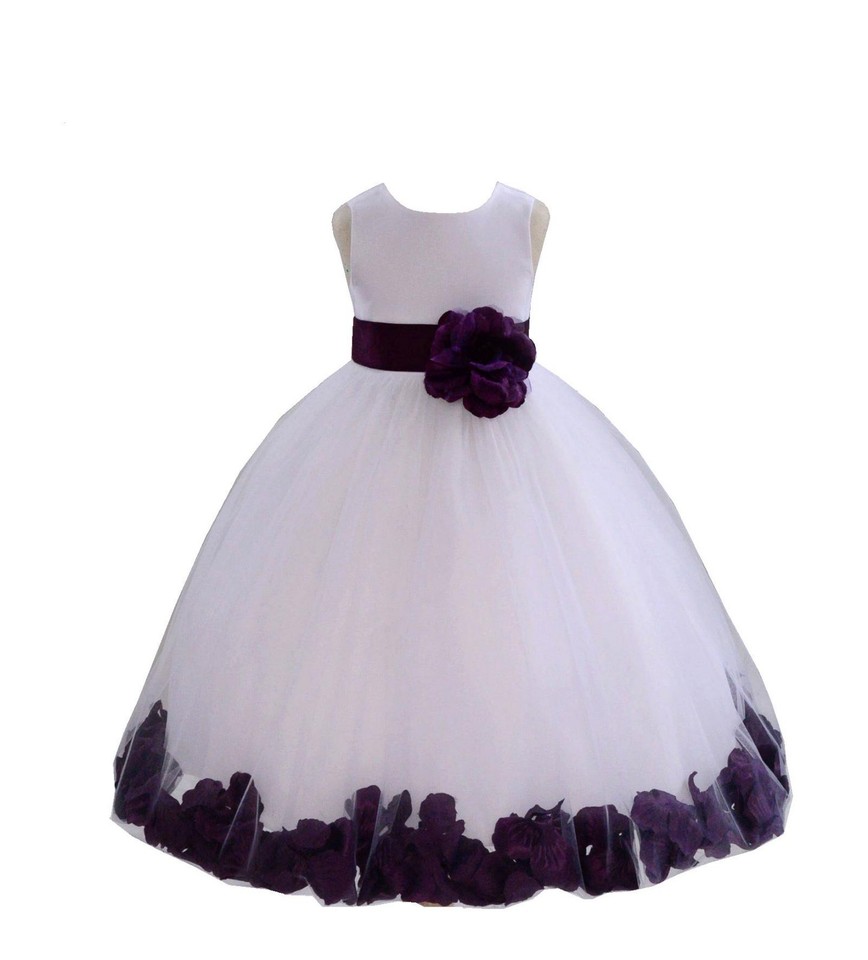Wedding Flower Girl Dress Birthday Girl Dresses Gradation Pageant Rose ...