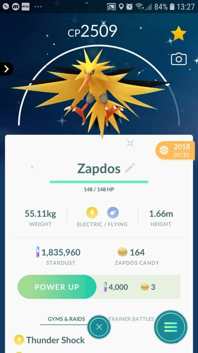 Zapdos Stats