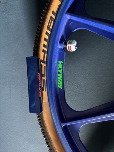 4 SKYWAY BMX RIM Bike DECALS Stickers Wheel Mags Custom Colours Cycling ...