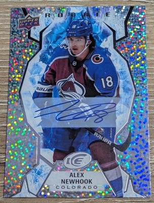 2021-2022 Alex Newhook Rookie Autograph Ice Blue Upper Deck Colorado ...