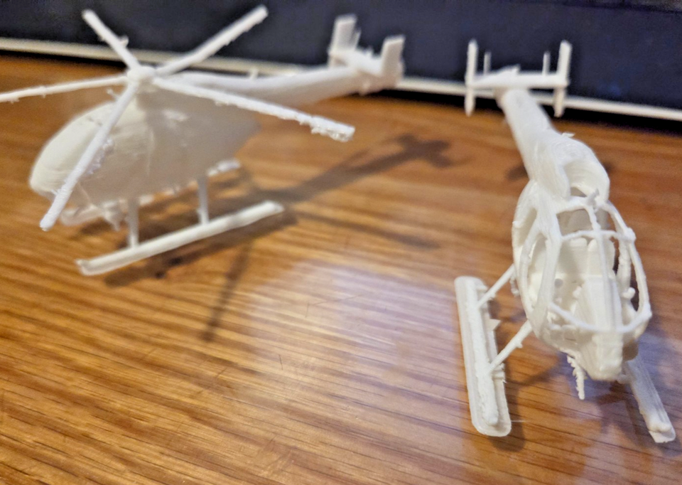 MD 520N Notar Helicopter HO O 28mm or 32mm Scale White Color | eBay