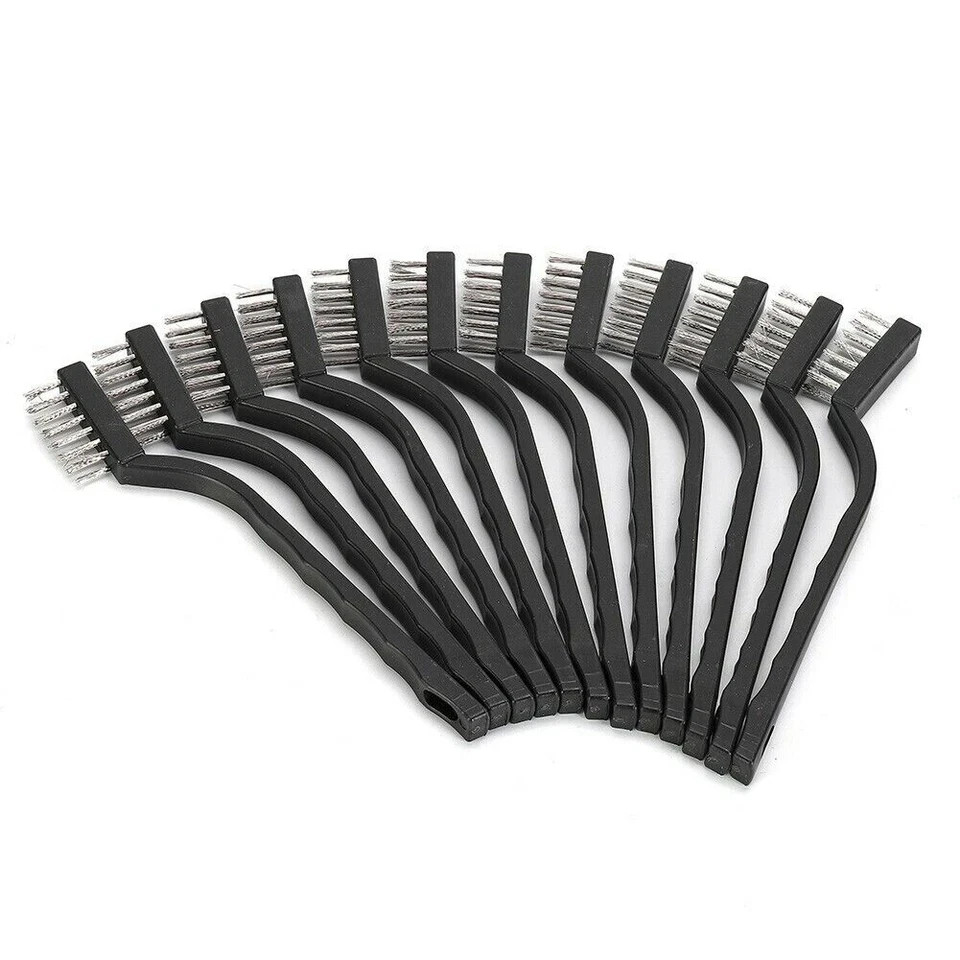 10x Small Wire Brush Set Stainless Steel Wire Brush DIY Paint Rust ...