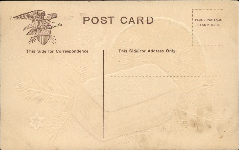 Christmas gift wrapped string candle pine star embossed unused vintage ...