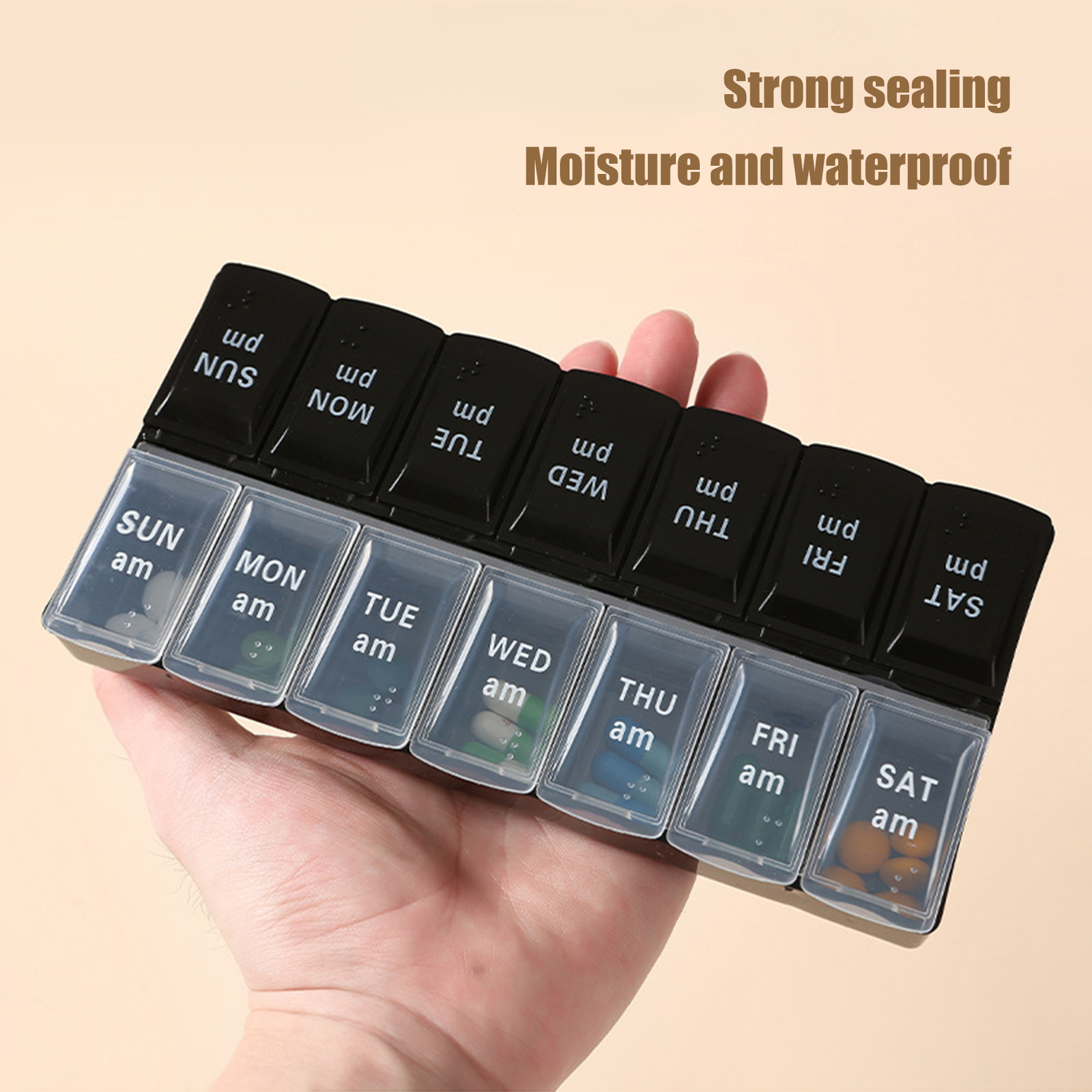 Pill Holder with Letters Classification Transparent Visible Pill Holder ...