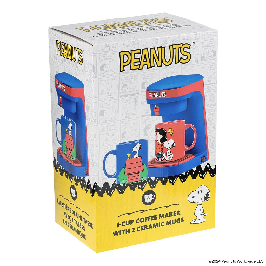 Uncanny Brands Peanuts Single Cup Coffee Maker Gift Set with 2 Mugs | eBay