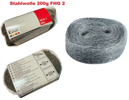 COLOR EXP.Stahlwolle Schleifwolle Polierwolle 200g fein grob Metall ...